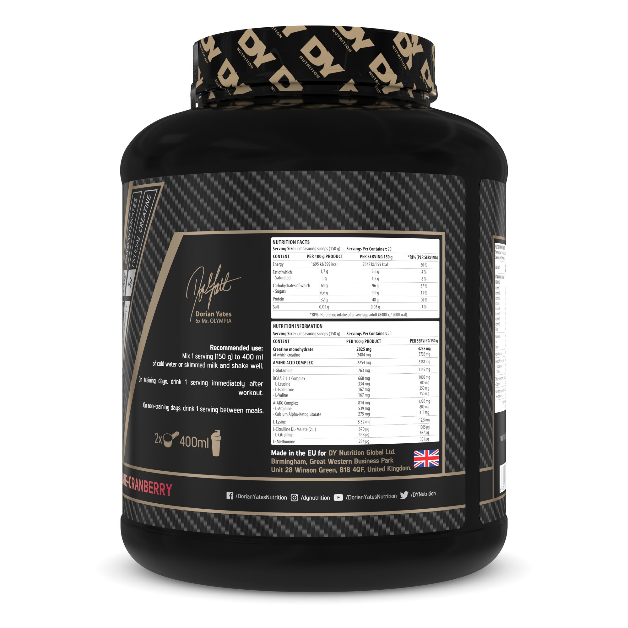 Gainer pentru crestere masa musculara "Game Changer Mass", Dorian Yates ...