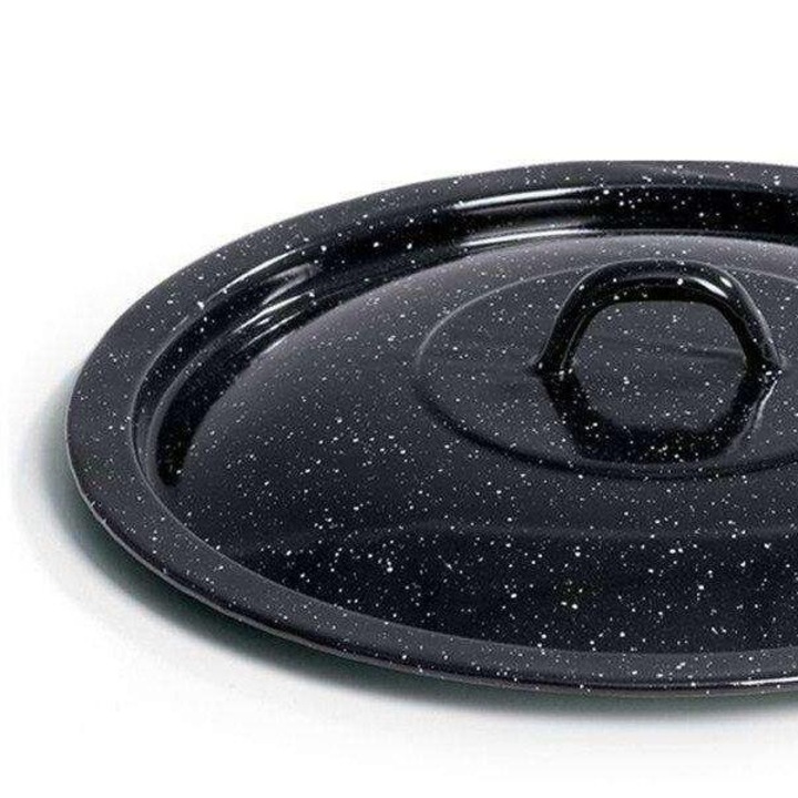 Capac emailat simplu, pentru ceaun negru, D 43 cm - eMAG.ro