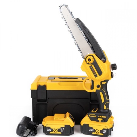 Drujba Mini cu 2 Acumulatori 38V 10Ah si Rezervor Ulei, Galben - eMAG.ro