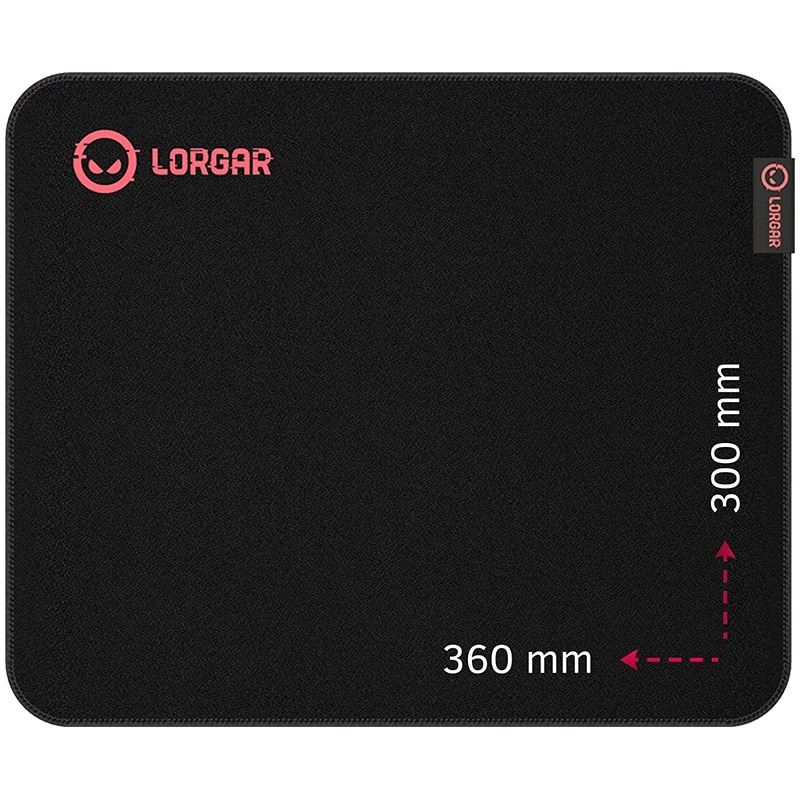 Mousepad gaming Lorgar Main 323 360x300 Black Red - eMAG.ro
