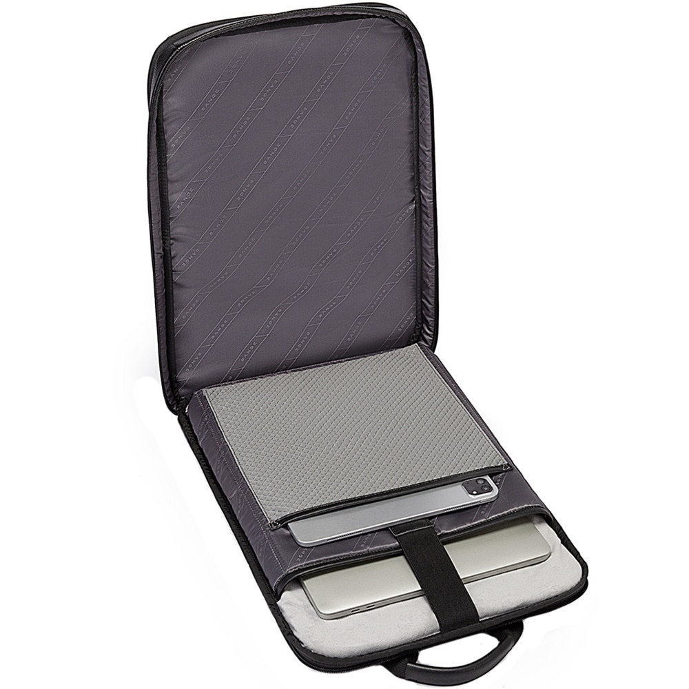 Rucsac laptop 15.6 inch, din piele naturala, rezistent la stropi de apa ...