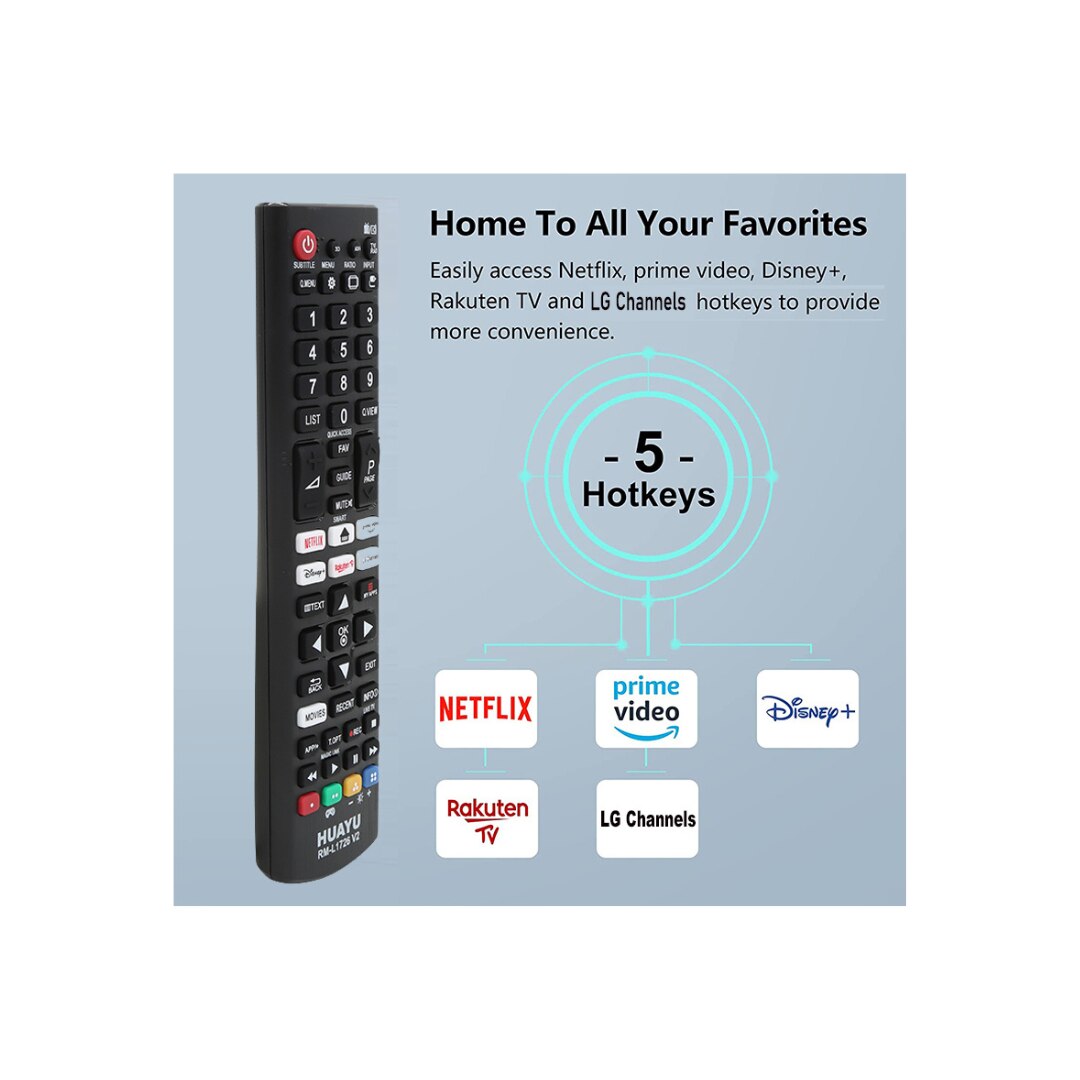 Telecomanda Universala RM-L1726 V2 Pentru Lcd, Led si Smart Tv LG cu Netflix, Disney+, Rakuten ...