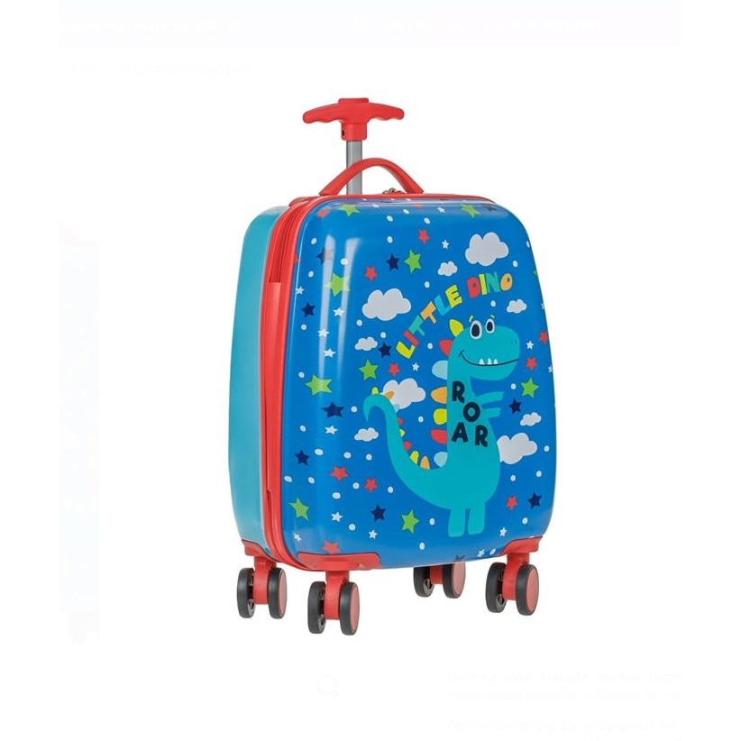 Valiza copii design dinozaur, 50 x 31 x 21 cm, 22 litri OMC - eMAG.ro
