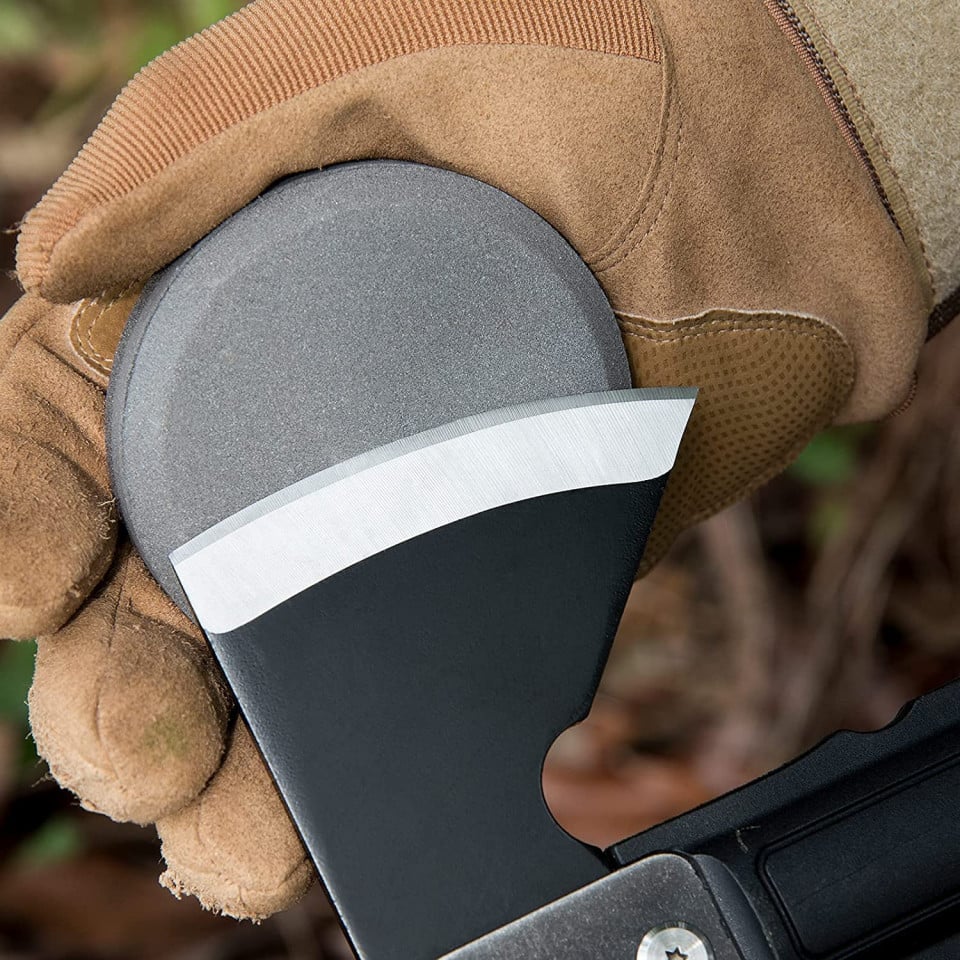 Piatra pentru ascutit cutite/topoare Generic, gri, 5,5 x 7,8 x 2 cm ...