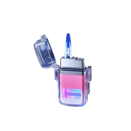 Bricheta cu gaz, cu dublu foc, din metal, WF27, culoare roz - eMAG.ro