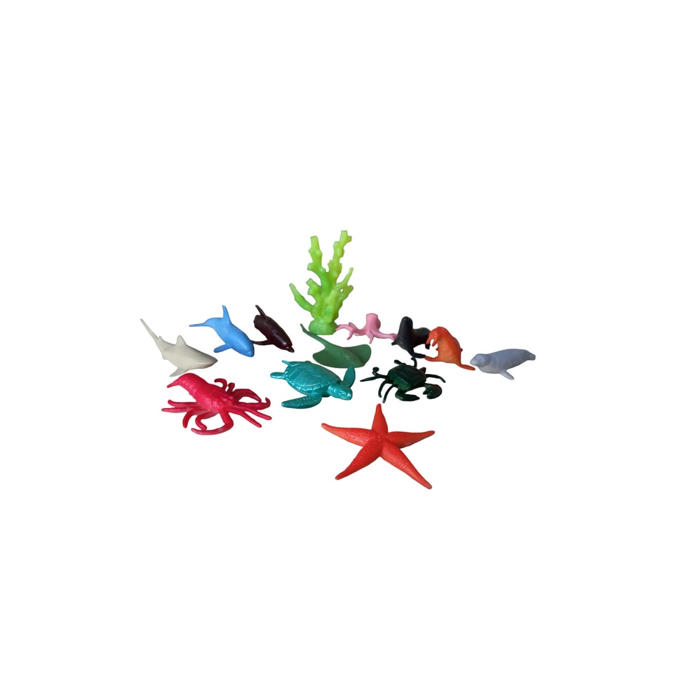 Set 12 figurine animale acvatice, SeaBed World, 4-5 cm - eMAG.ro