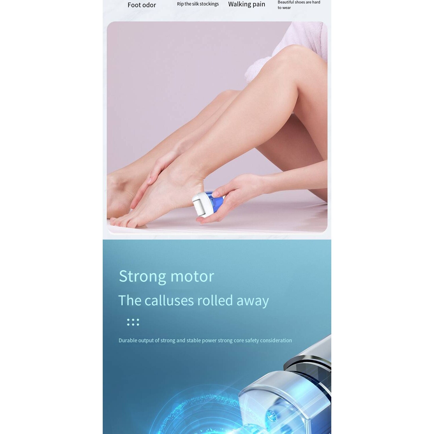 Set Aparat indepartare bataturi si piele uscata Calus Neo™ Foot ...