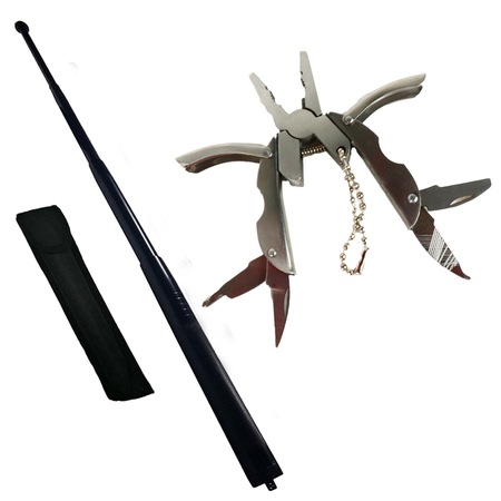 Kit Baston Telescopic 64 cm, 4 Sectiuni, Cleste Multifunctional ...