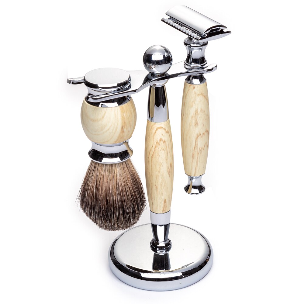 Set barber Yoshimoto A Gentleman Tale, cu aparat de ras, pamatuf ...