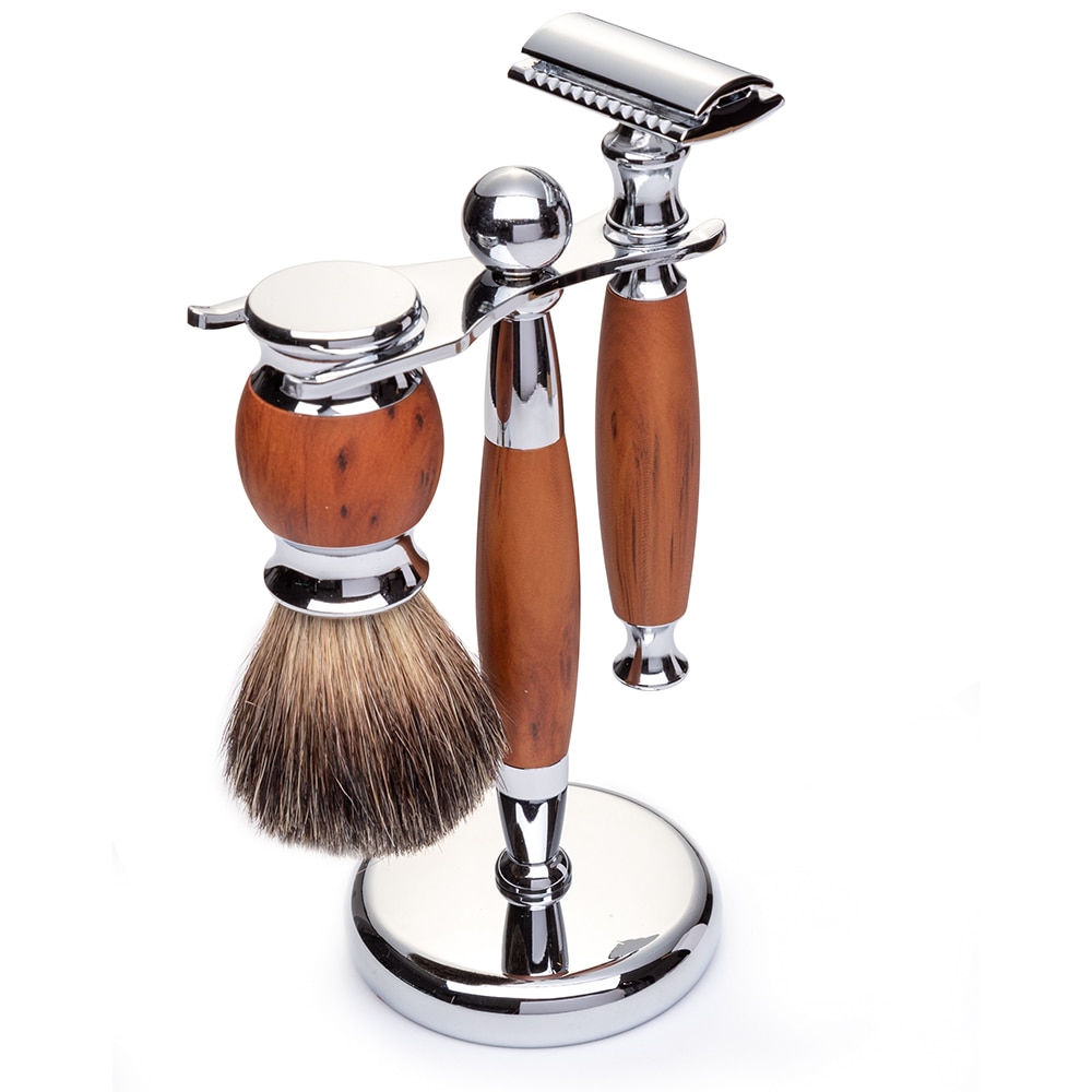 Set barber Yoshimoto A Powerful Man, cu aparat de ras, pamatuf ...