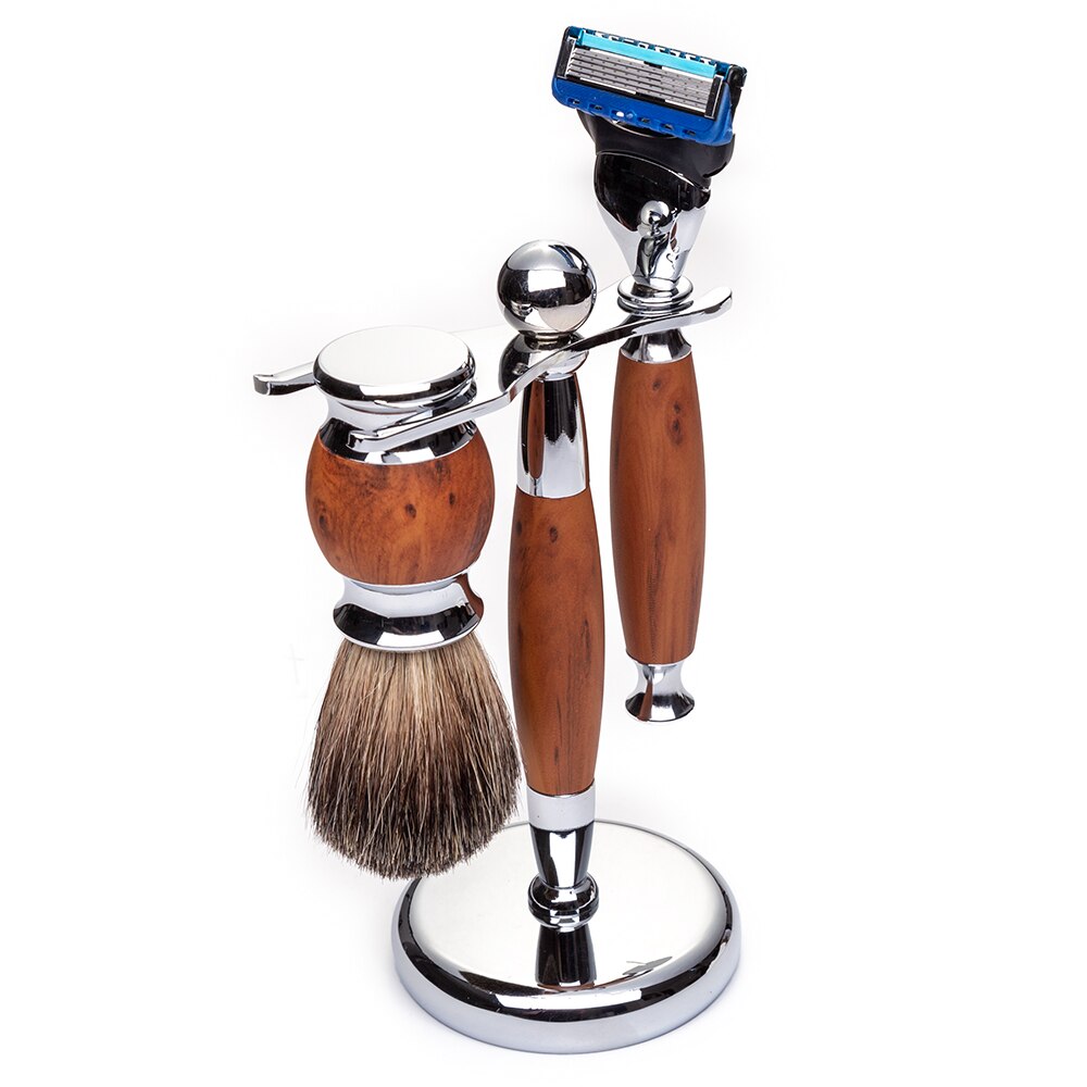 Set barber Yoshimoto The King's Style, cu aparat de ras, pamatuf ...