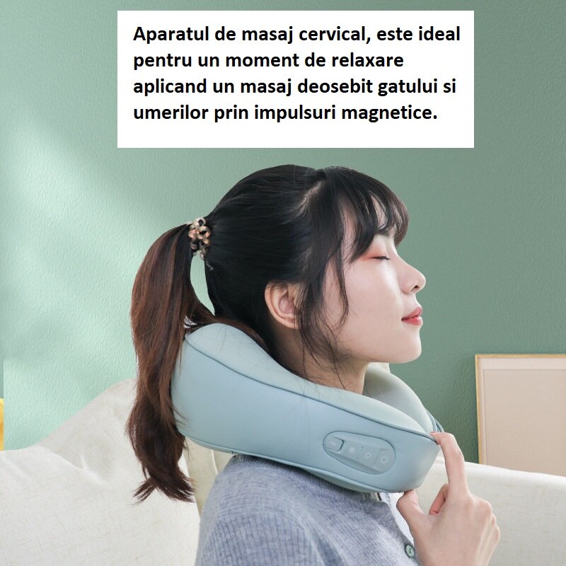 Aparat de Masaj Cervical, Tip Guler Cervical, MMASEL, Din Spuma cu ...