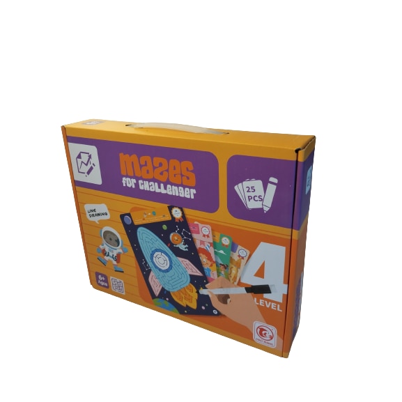 Joc Labirinturi cu 25 de Planse Reutilizabile, educative, Nivel 4,6 ...