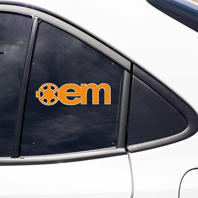 Set sticker decorativ auto oem v3, autocolant, 26 cm, Albastru si ...