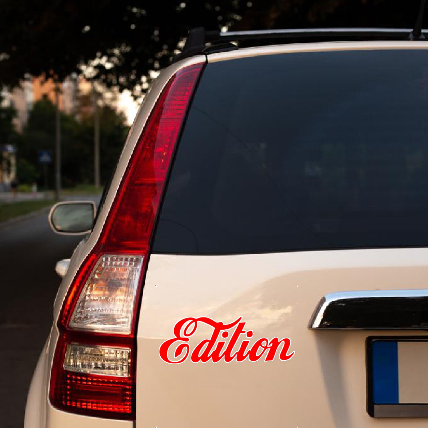 Set sticker decorativ auto edition v2, autocolant, 25 cm, Rosu si ...