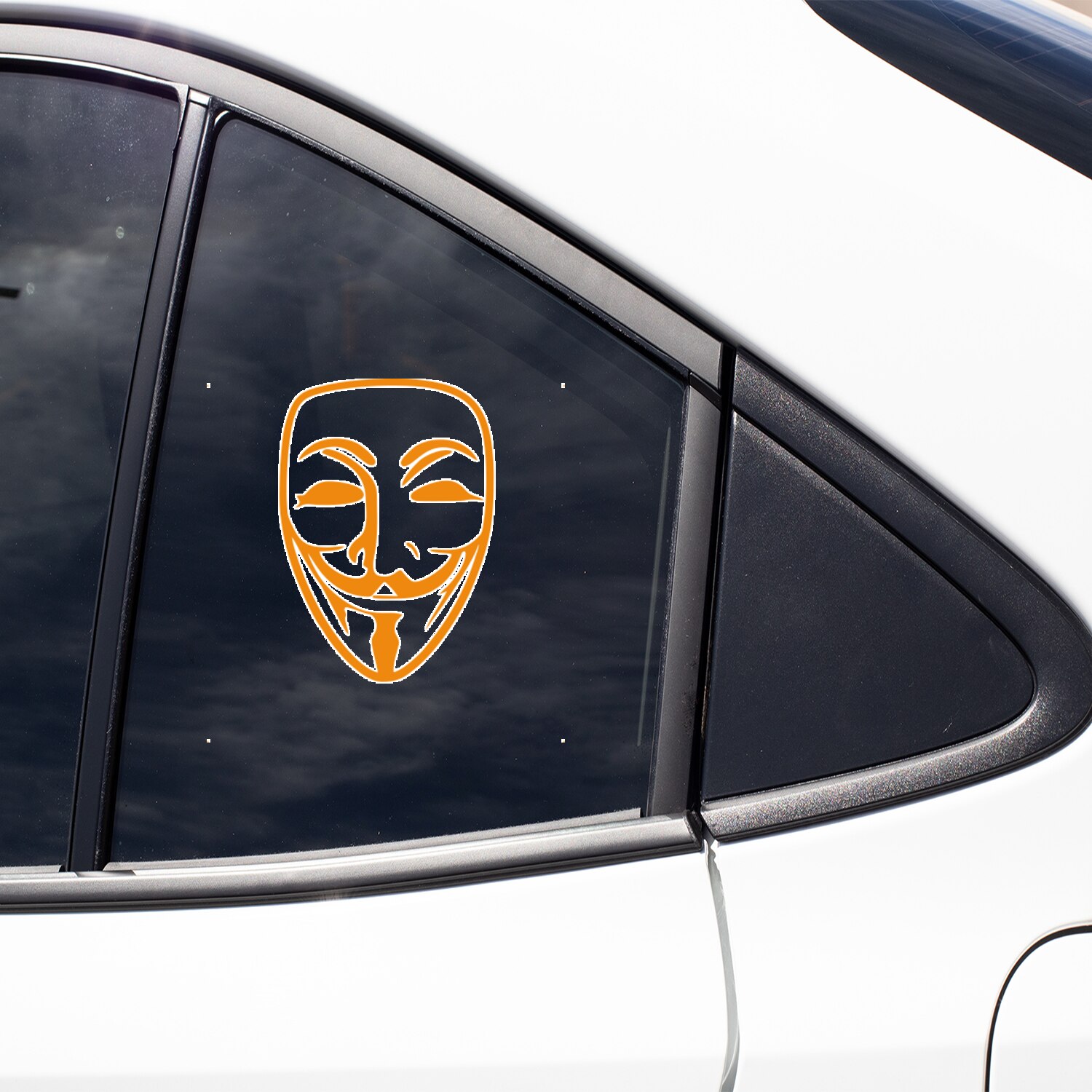 Set sticker decorativ auto anonymous v2, autocolant, 25 cm, Albastru si ...