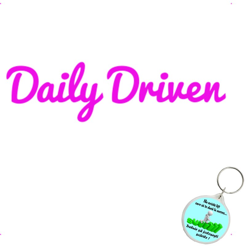 Set sticker decorativ auto daily drive v4, autocolant, 21cm, Verde si ...