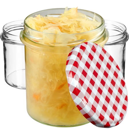 Borcane cu capac din sticla 350 ml, 100 bucati - eMAG.ro