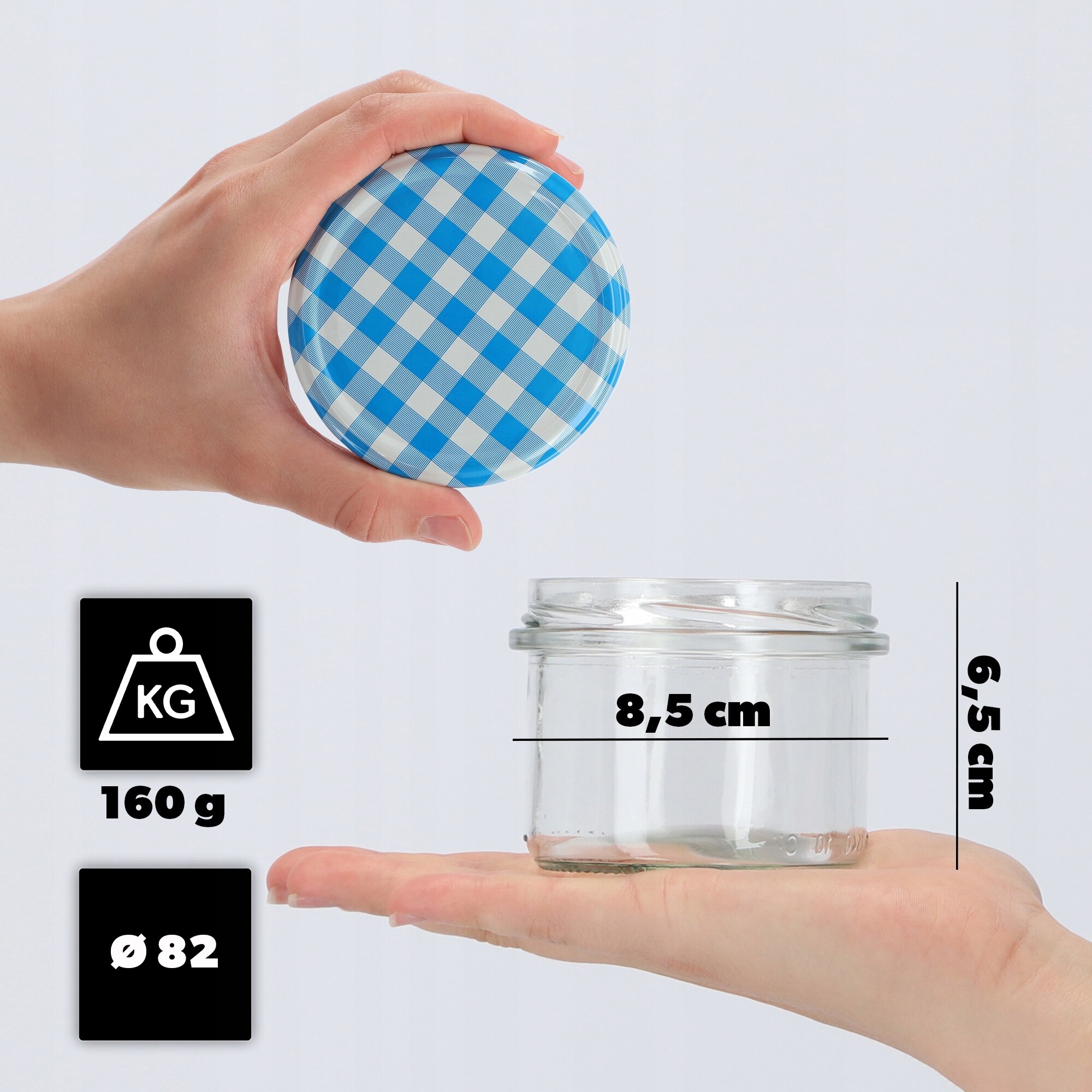 Set 10 borcane cu capac, Kadax, Sticla, 235 ml - eMAG.ro
