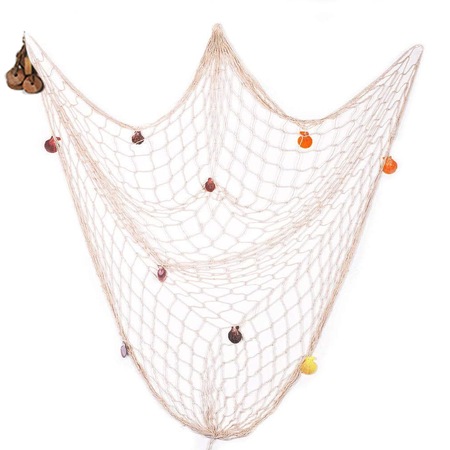 Plasa de pescuit decorativa, Textil, Multicolor - eMAG.ro