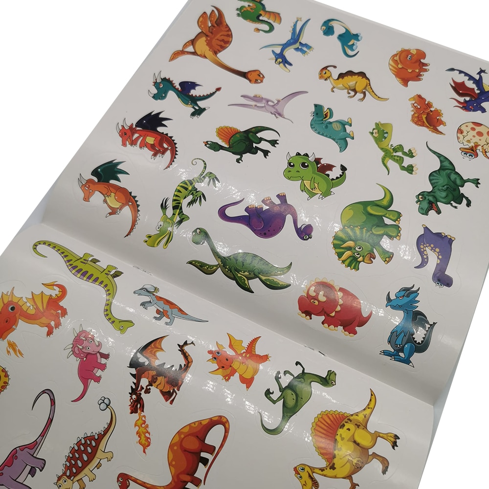 Carte de Colorat cu 50 stickere, 12 pagini, 25x25cm, Lumea Dinozaurilor ...