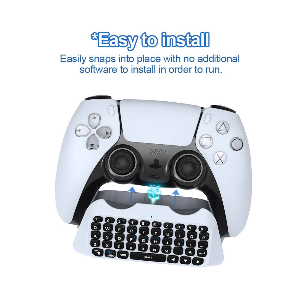 Bluetooth Keypad Chatpad for Playstation 5 Controller, JESWO, Wireless ...