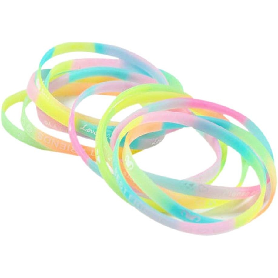 Set 50 bratari copii, ComResi, Silicon, Multicolor - eMAG.ro