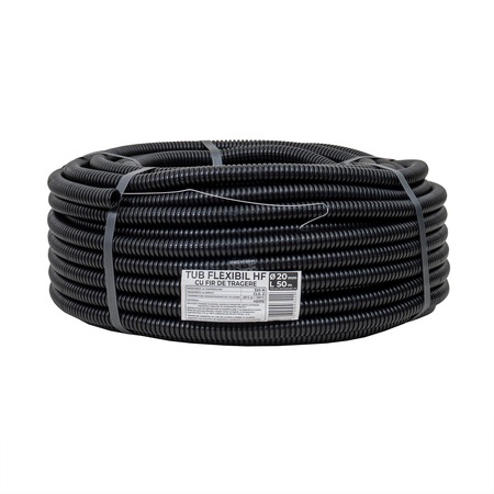 Tub flexibil, copex, din PVC cu fir de tragere, diametru 20mm, lungime ...
