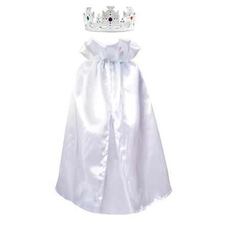 Costum pelerina si coroana Print Harap Alb, 2 piese, 70cm - eMAG.ro