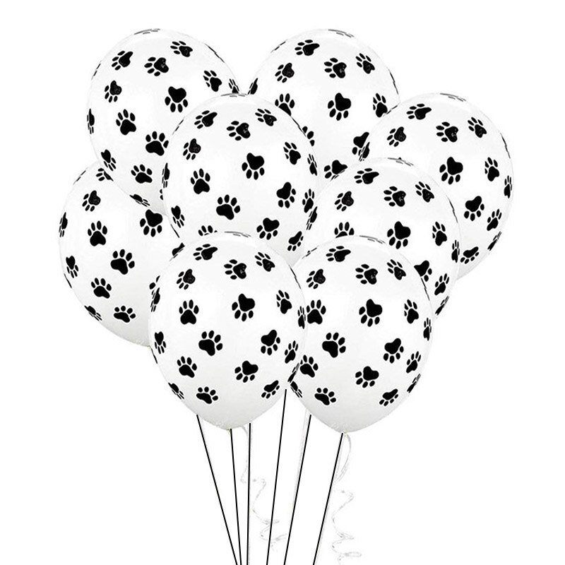 Set 10 baloane latex urme labute de catel, It's Party Time, 30 cm - eMAG.ro