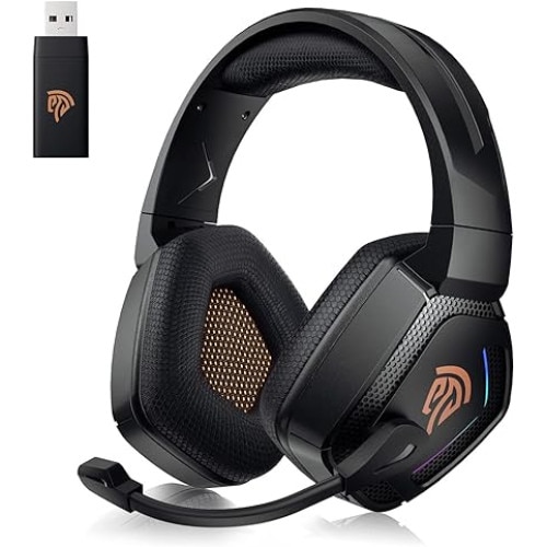 Casti de gaming fara fir, EasySMX, Cu microfon, Negru - eMAG.ro