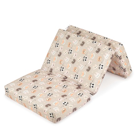 Saltea pliabila pentru copii cu husa 120x60 - ursuleti de plus - eMAG.ro