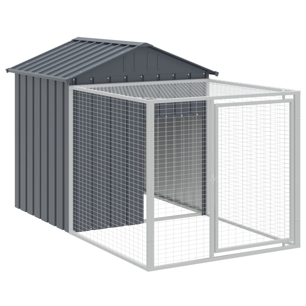 Cotet de pui vidaXL, cu tarc antracit 117x405x123 cm otel galvanizat ...