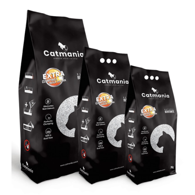 Nisip pentru pisici Catmania, Bentonita, White Natural, 10 L - eMAG.ro