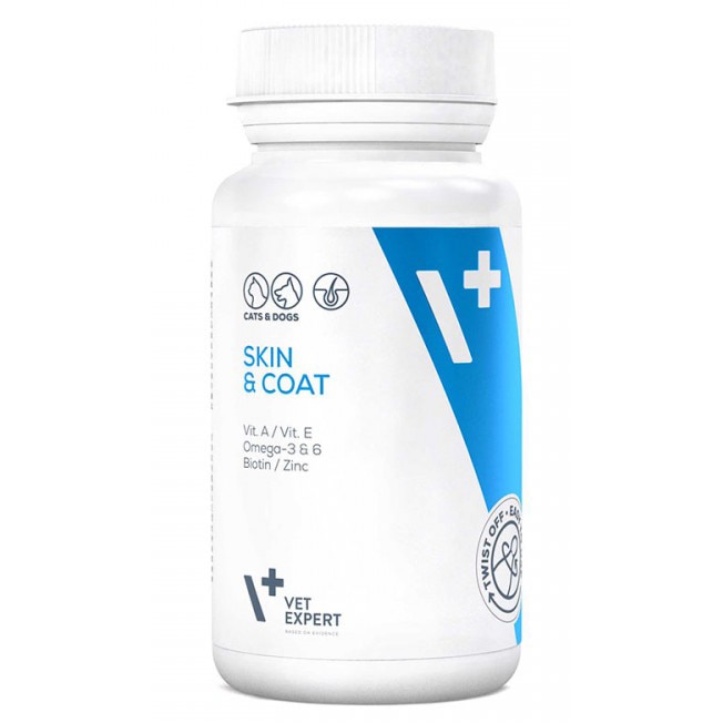 Supliment pentru caini si pisici Vetexpert, Skin & Coat, 30 capsule ...