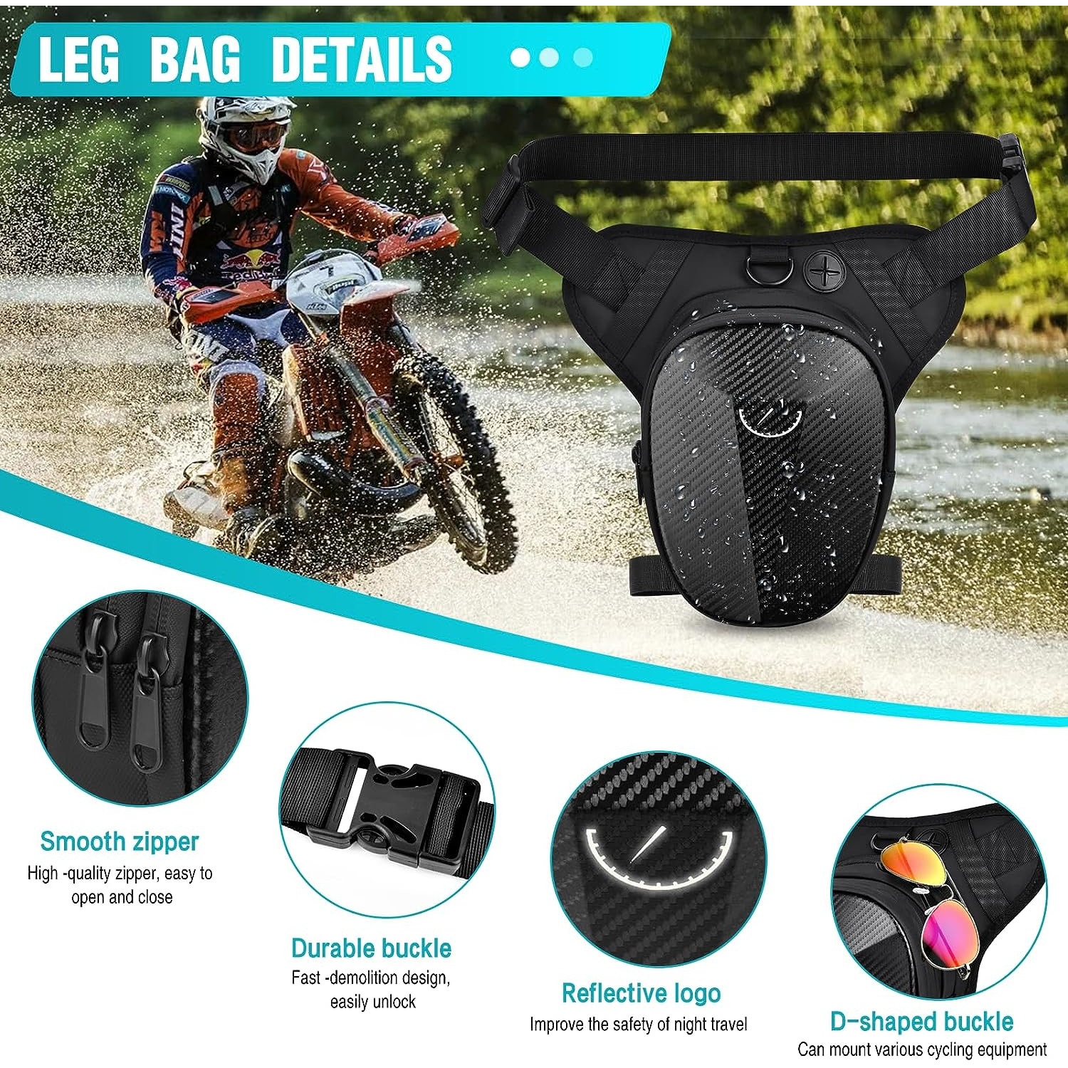 Geanta de picior hardshell moto corner, Cafuneplus®, rezistent la uzura ...