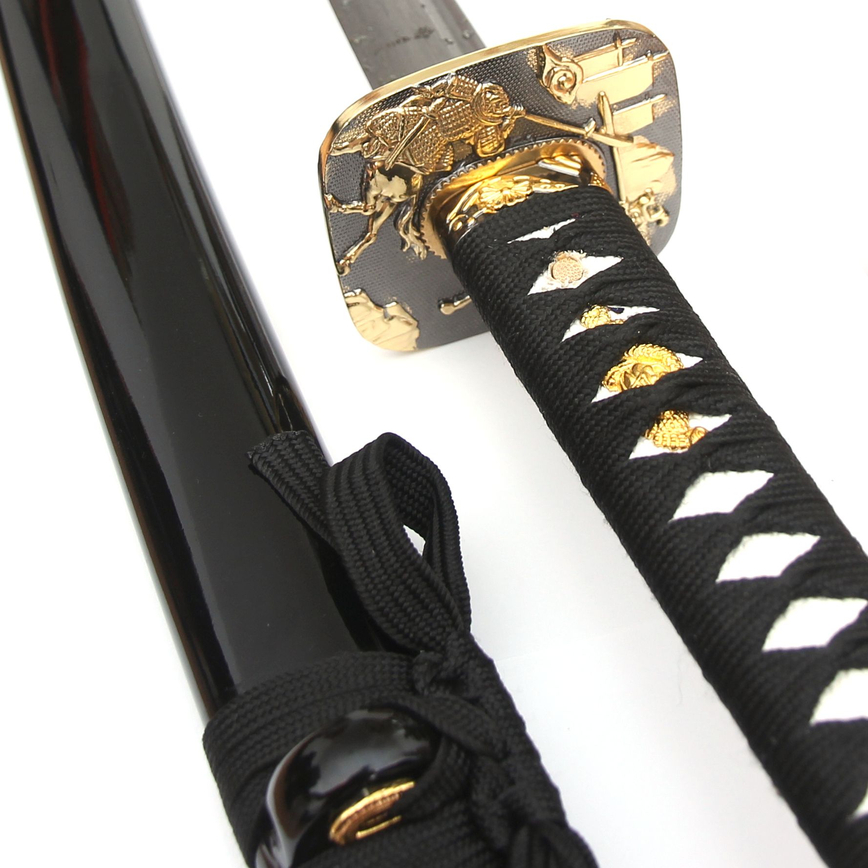 Katana Sabie Samurai Japoneza Kit Curatare, Cutie, Husa Lama Damasc ...