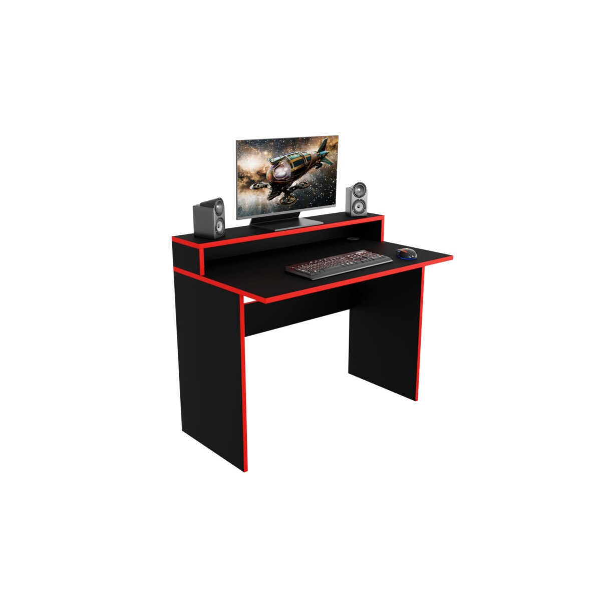 Birou pentru calculator KADET, 100x86x50, negru - eMAG.ro