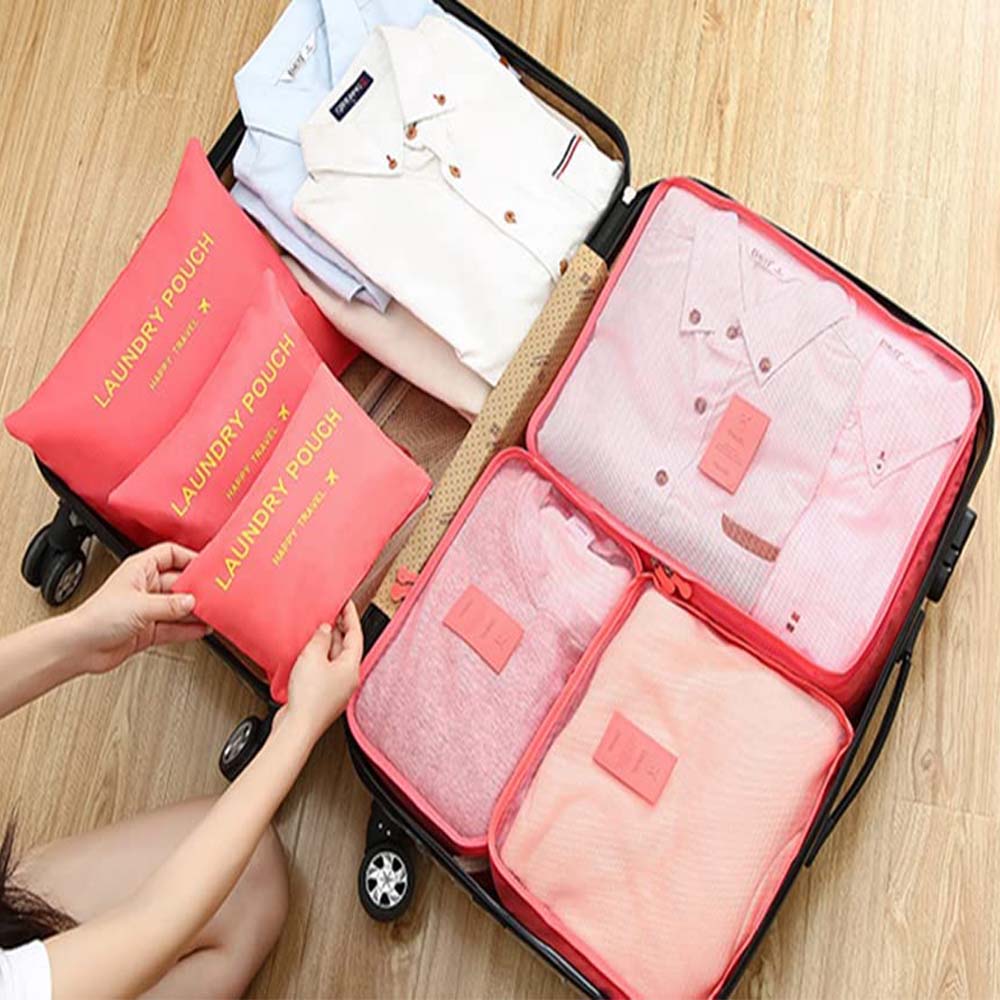 Dollcini, tároló szett utazáshoz, bőrönd/kocsi rendszerezők, 6 darab ...