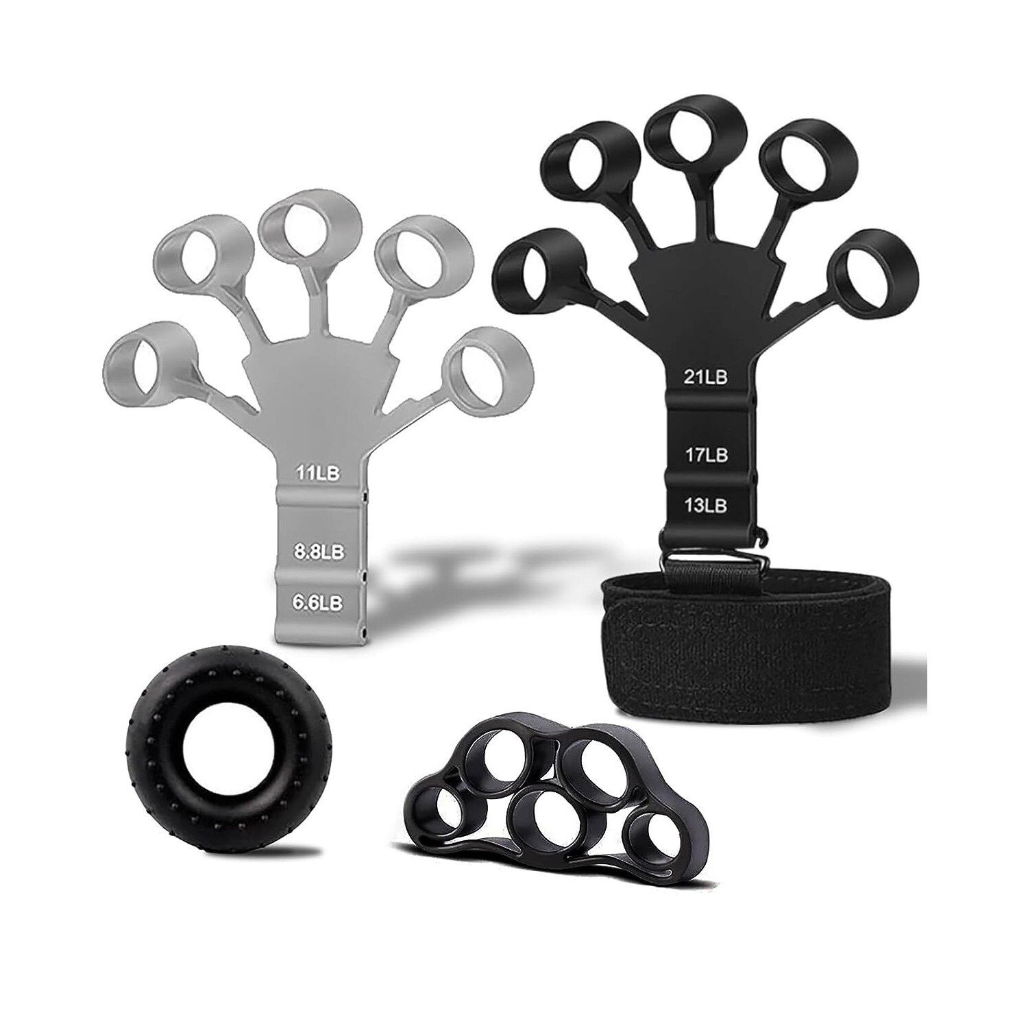 Set 4 Flexori Degete, Cafuneplus®, pentru exercitii antebrat, degete si ...