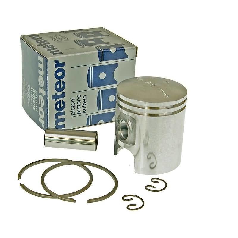 Set piston, Meteor, 40mm, Pentru cilindru - Peugeot 2T 50cc, Argintiu ...