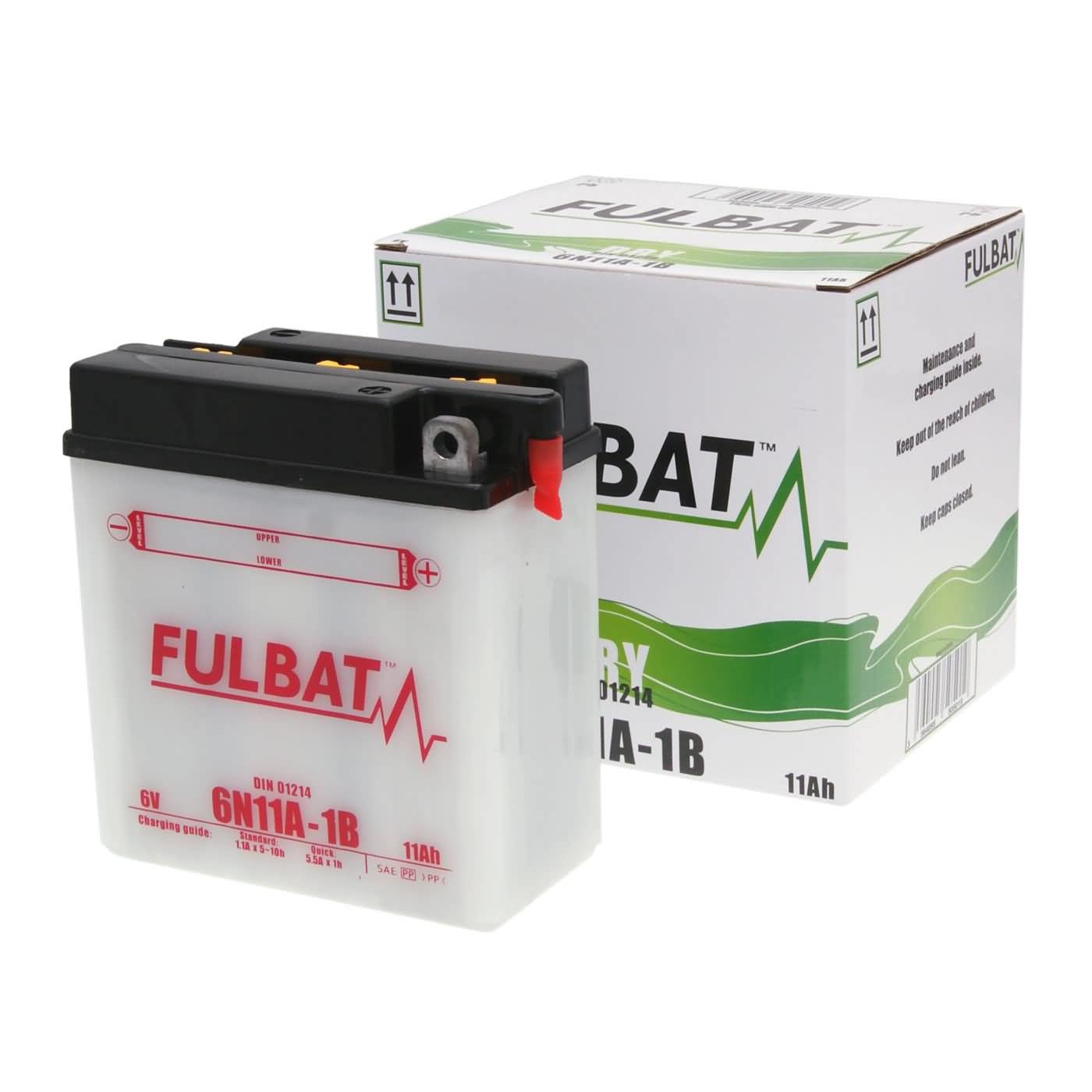 Fulbat 6V 6N11A-1B DRY суха батерия + киселинен пакет - eMAG.bg