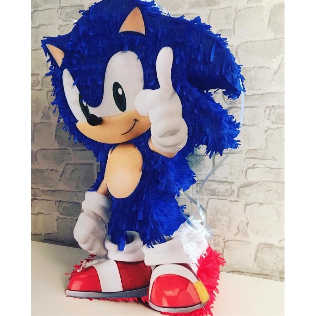 Pinata petreceri Sonic 60 cm, bata si confetti - eMAG.ro