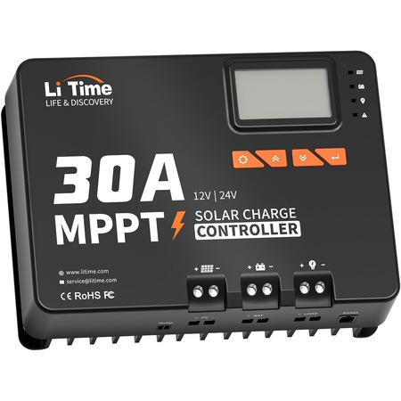 Controler de incarcare solara, LiTime, Intrare CC automata, Adaptor ...