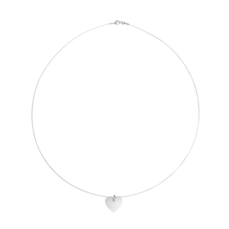Lant pe fir transparent cu inima argint - eMAG.ro