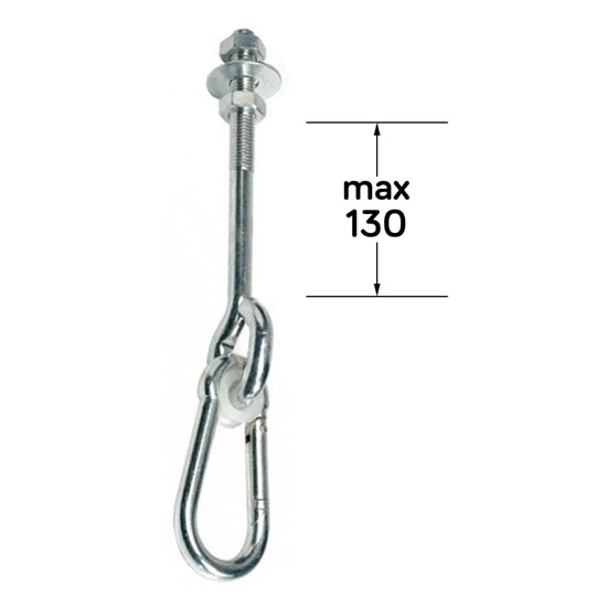 Surub cu articulatie pivotanta, JKH, Carabina fixa, M12 x 130 mm - eMAG.ro