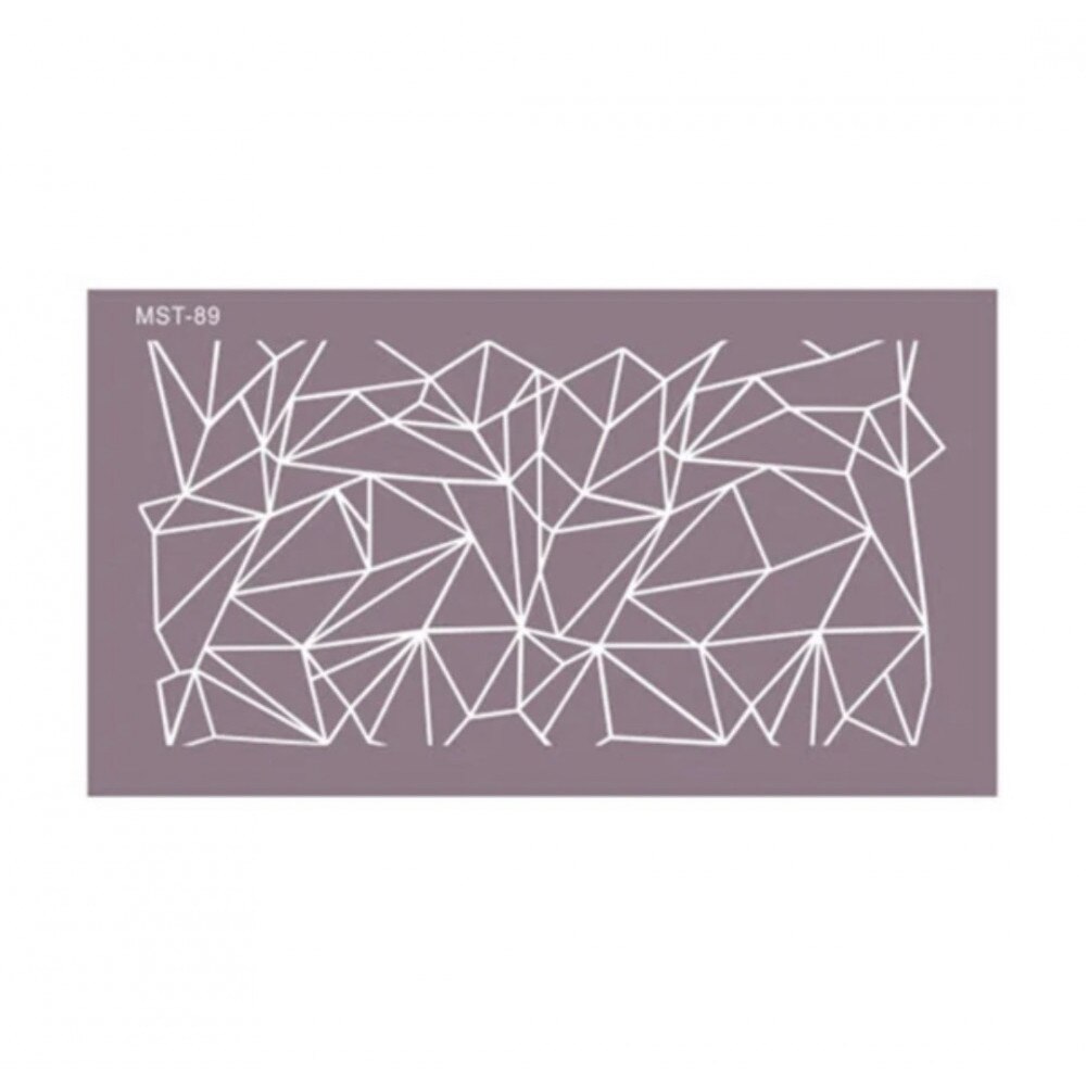 Sablon plastic pentru decorare tort, alb, model geometrie, 35 x 15 cm ...