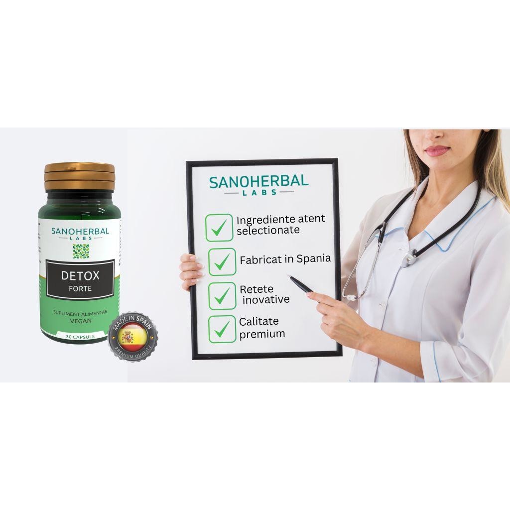 Detox Forte Complex, Sanoherbal Spania, Supliment alimentar pentru detoxifiere pe baza de ...
