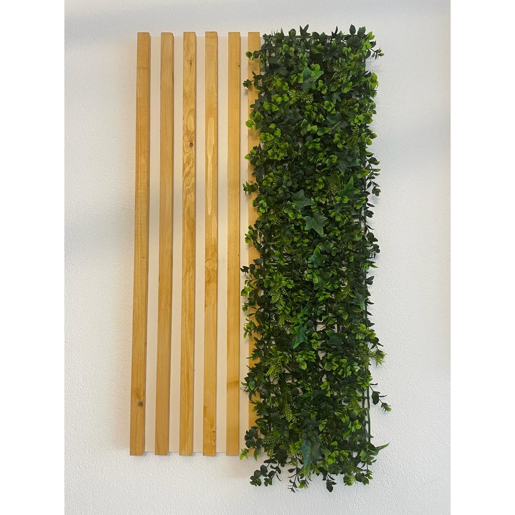 Cuier cu riflaje si iarba, panou decorativ 100 cm x 55 cm alb - eMAG.ro