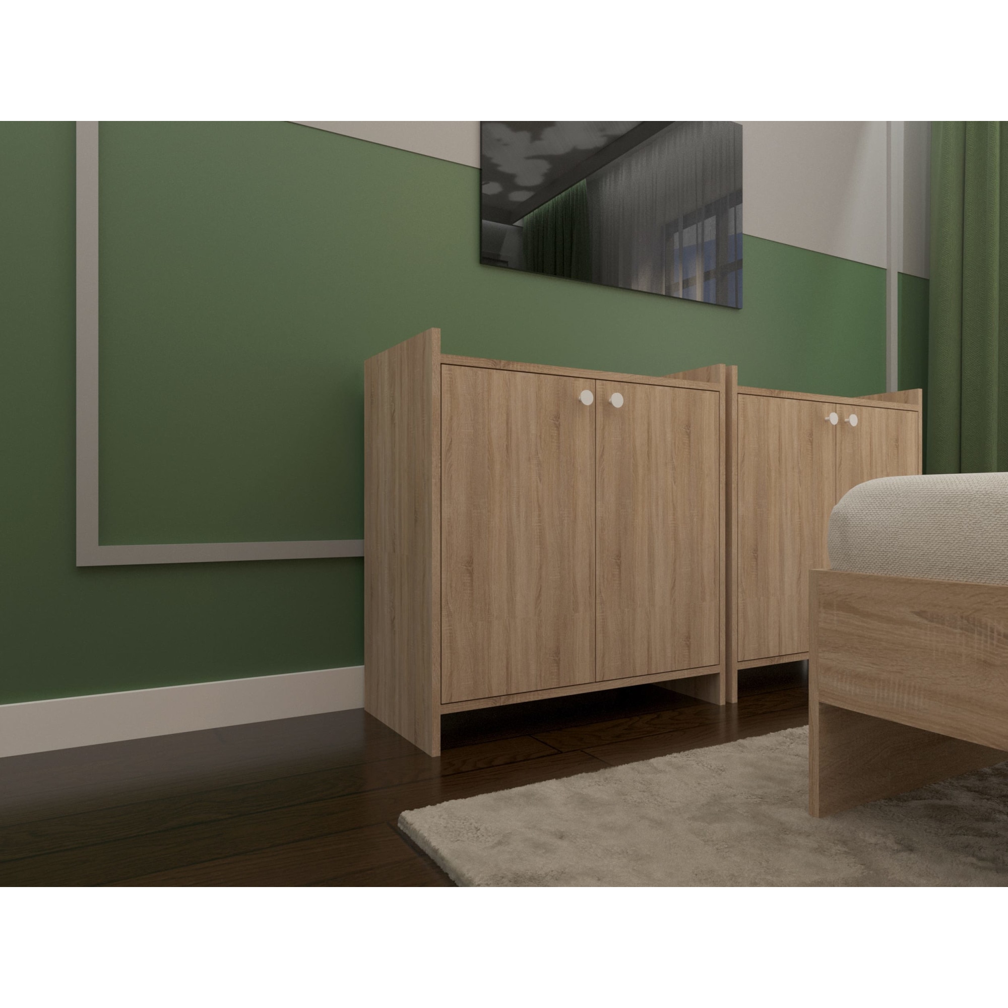 Comoda DELIZIA, 80x40x85 cm, PAL 18mm, SONOMA, by Fichi - eMAG.ro